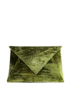 Tyler Ellis Lee Pouchet 20 Velvet Clutch Bag - Green