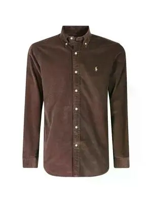 Polo Ralph Lauren Corduroy Embroidered-logo Shirt - Brown