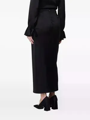 HANITA Draped Wrap-style Maxi Skirt