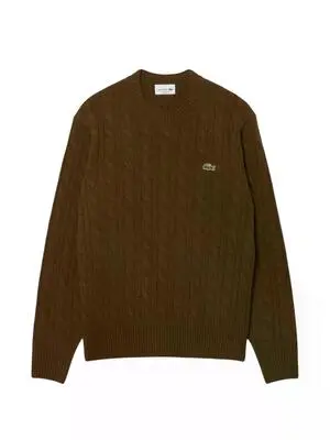 Lacoste Cable-knit Logo-patch Sweater
