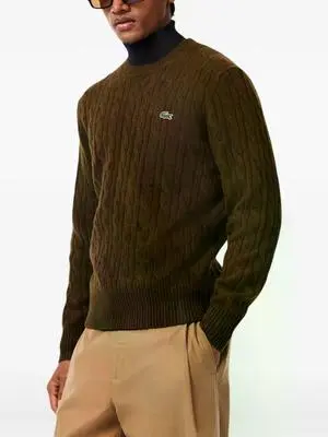 Lacoste Cable-knit Logo-patch Sweater