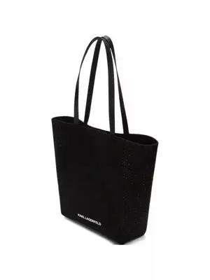 Karl Lagerfeld Ikon Rhinestone-embellished Tote Bag - Black