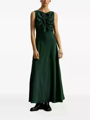 Polo Ralph Lauren Lucia Bow-detail Sleeveless Midi Dress - Green