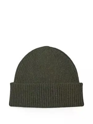 Balmain Wool Beanie With Leather Vintage Label