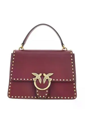 Pinko Medium Love Birds Stud-embellished Tote Bag - Red