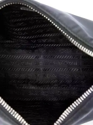 Prada 2019-2026 Mini Saffiano Trimmed Tessuto Re Edition 2005 Satchel - Black