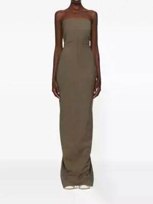 Rick Owens Strapless Panelled Maxi Dress