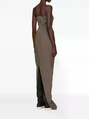 Rick Owens Strapless Panelled Maxi Dress