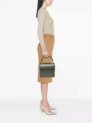 Gucci 20th Century Leather Bamboo Handbag