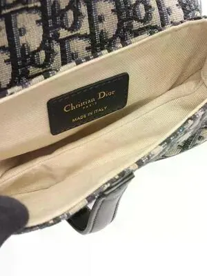 Dior 2010-2026 Mini Oblique Canvas Saddle Bag Satchel