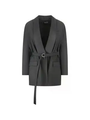 GIOVANNI BEDIN Belted Shawl-lapel Jacket