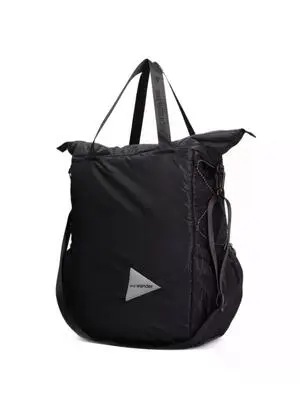 AND WANDER Logo-print Tote Bag - Black