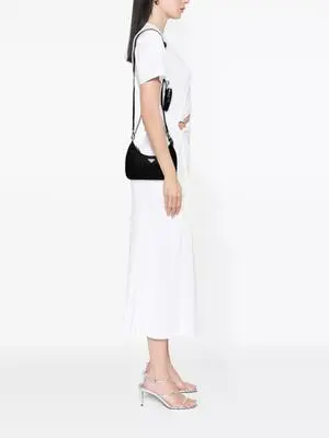 Prada 2019-2026 Mini Saffiano Trimmed Tessuto Re Edition 2005 Satchel