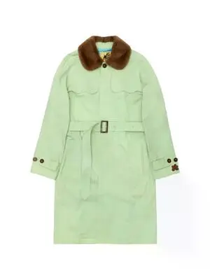 GOLF LE FLEUR* Belted Trench Coat - Green