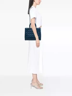 Dior 2014 Large Lambskin Cannage Lady Satchel
