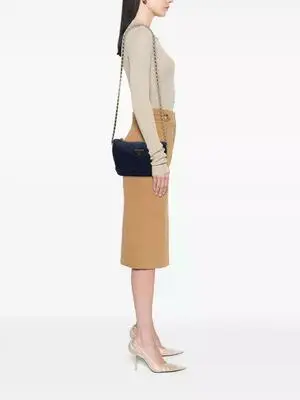 Prada 2000-2013 Impuntu Tessuto Chain Crossbody Bag - Blue