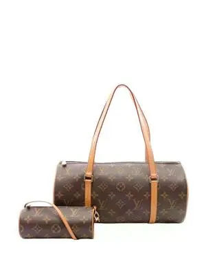 LOUIS VUITTON 2002 Monogram Papillon 30 Handbag - Brown