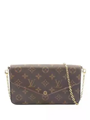 LOUIS VUITTON 2019 Monogram Pochette Felicie Crossbody Bag - Brown
