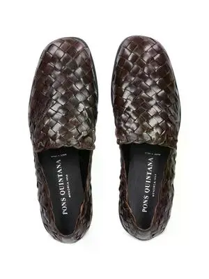 PONS QUINTANA Woven Leather Loafers