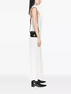 Celine 2019 Teen Triomphe Coated Canvas Triomphe Crossbody Bag - Brown