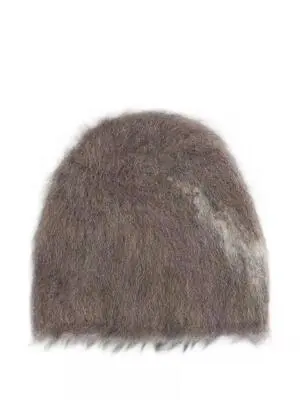 AND WANDER Brushed-finish Logo-patch Beanie Hat