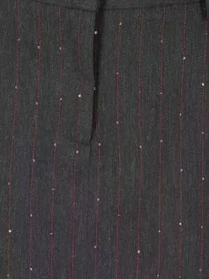 ERMANNO FIRENZE Pinstripe Sequin-embellished Midi Skirt