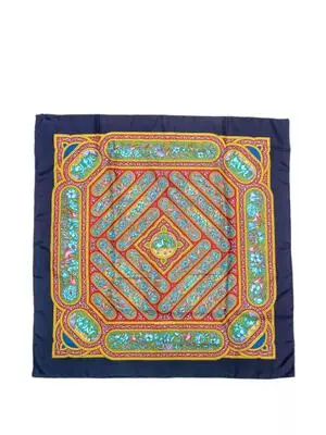Hermès Qalamdan Silk Scarf - Blue