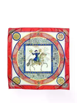 Hermès Feux D'artifice Silk Scarf - Red