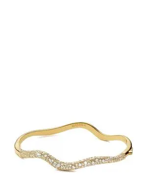 MISSOMA Molten Snow Ripple Hinged Bangle - Gold