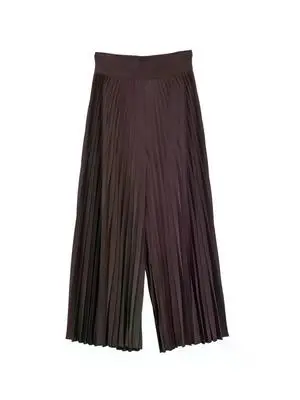 JOSEPH Ella Pleated Cropped Trousers - Brown