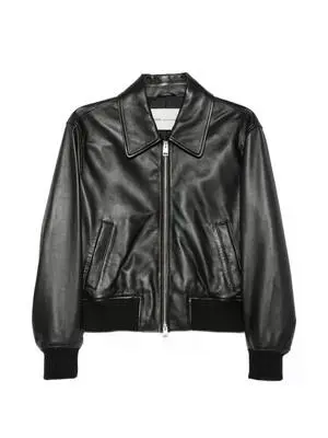AMI Paris De Coeur Leather Jacket