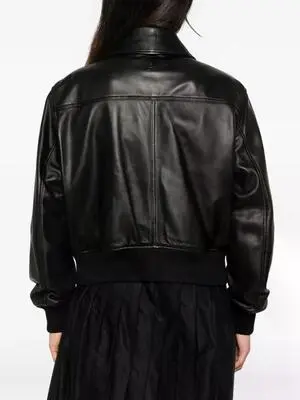 AMI Paris De Coeur Leather Jacket