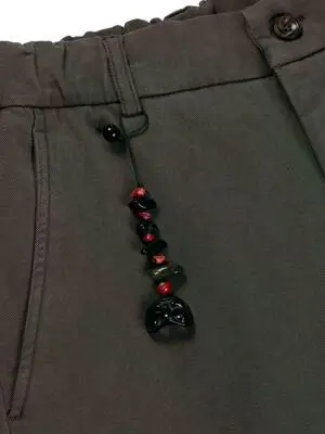 Marco Pescarolo Beaded-detail Elasticated-waist Chinos