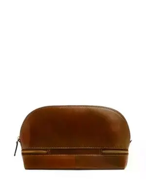 THE BRIDGE Leather Make-up Bag - Brown