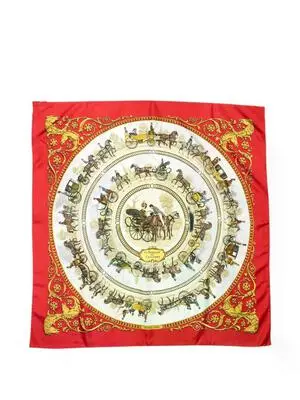 Hermès La Promenade De Longchamps Scarf - Red