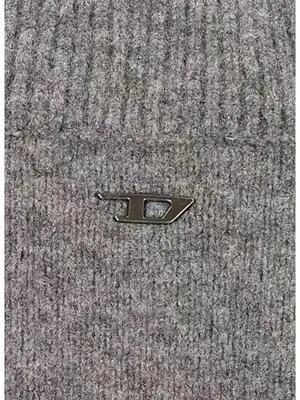 DIESEL® Cropped Cardigan In Wrinkled Boiled Knit