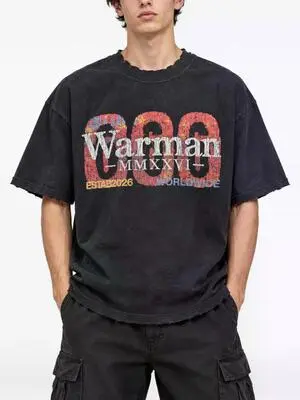 WARMAN Distressed Logo-print T-shirt
