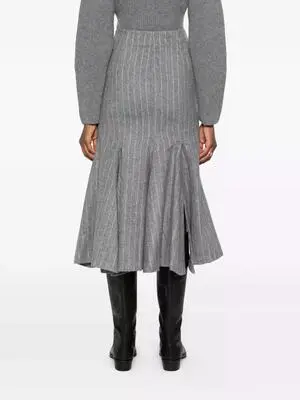 THELATEST Erica Pinstripe-pattern Pleated Skirt