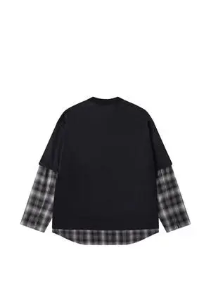Comme Des Garçons Layered-design Check-pattern Long-sleeve T-shirt