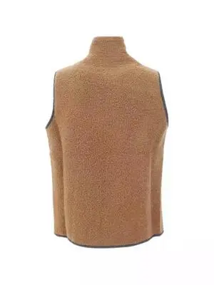 ALPE PIANO Bouclé-texture Gilet
