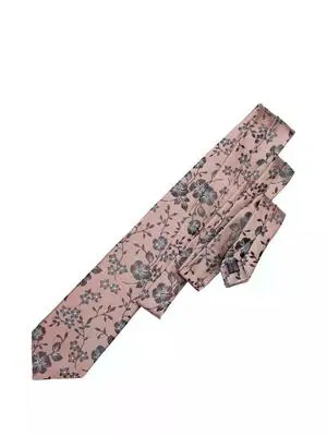 ELIZABETTA Silvio Floral-jacquard Tie