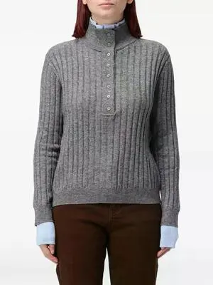 ELEH Ribbed-knit High-neck Sweater