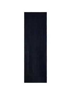 Emporio Armani Ribbed Virgin-wool Scarf With An Embossed Logo
