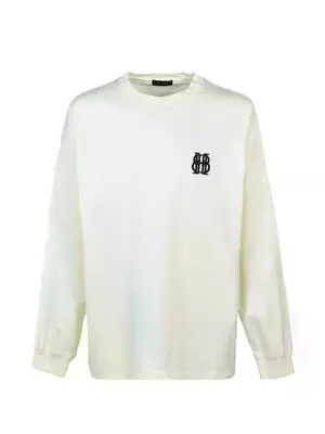 BREATH Logo-embroidered Long-sleeve T-shirt - Neutrals
