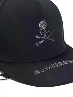 MASTERMIND WORLD Crystal-embellished Skull Baseball Cap
