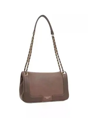 TWINSET Pebbled Chain-link Shoulder Bag
