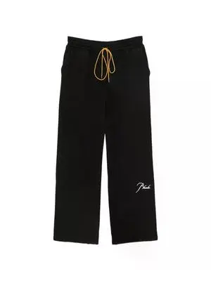 Rhude Logo-embroidered Drawstring Track Pants - Black