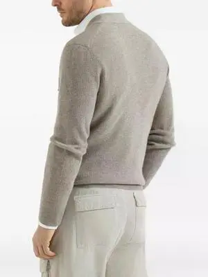 Brunello Cucinelli Cashmere Cardigan With Chest Pockets And Snap Buttons