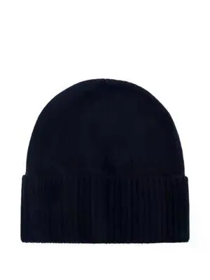 DONDUP Logo-embroidered Ribbed-trim Beanie Hat