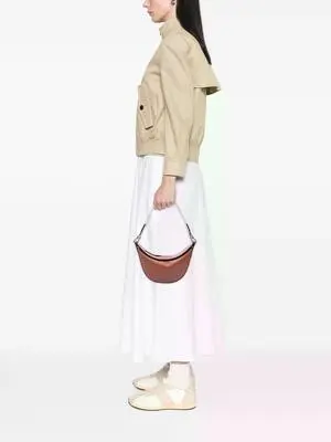 Loewe 2022 Small Leather Luna Hobo Satchel - Brown